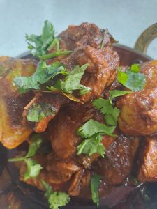 Exotic Eggplant in a Marandhu Sellu Chicken Curry (Birth Masala ...
